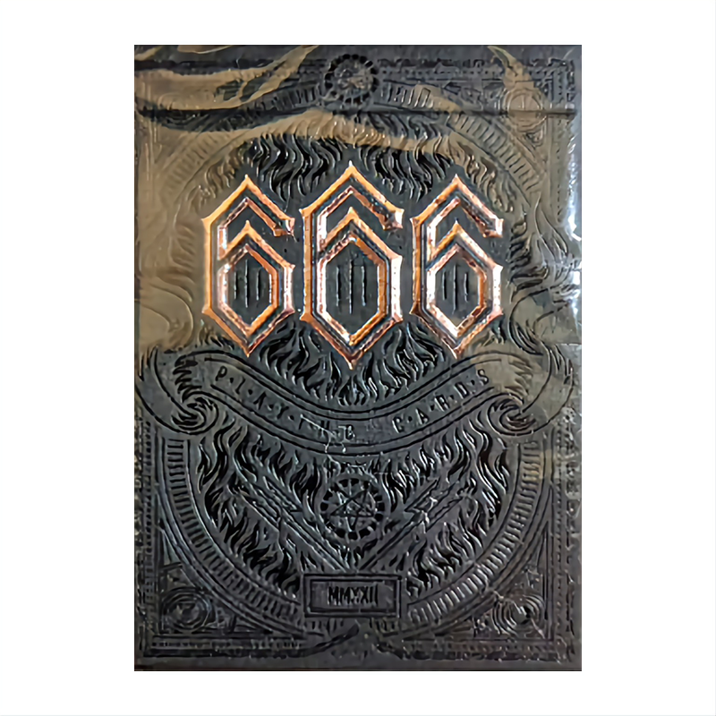 666 V4 (Rose Gold) Playing Cards by Riffle Shuffle – Black Dahlia