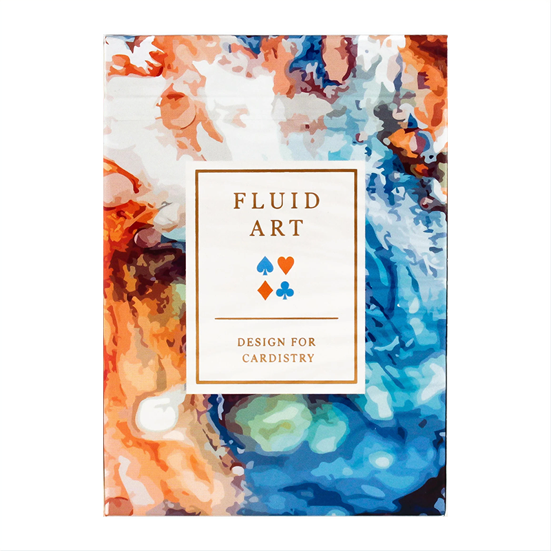 Fluid Art Orange (Standard Edition) Playing Cards – Black Dahlia